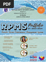 RPMS 2023 2024 - Green | PDF | Learning | Teachers