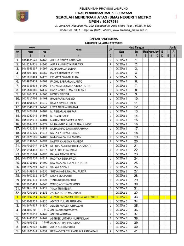 Format PTS Kelas XII T.P. 23-24 | PDF