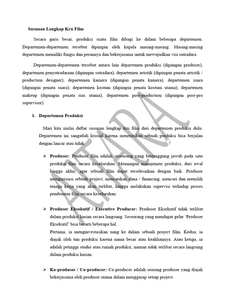 Credit Pada Film | PDF