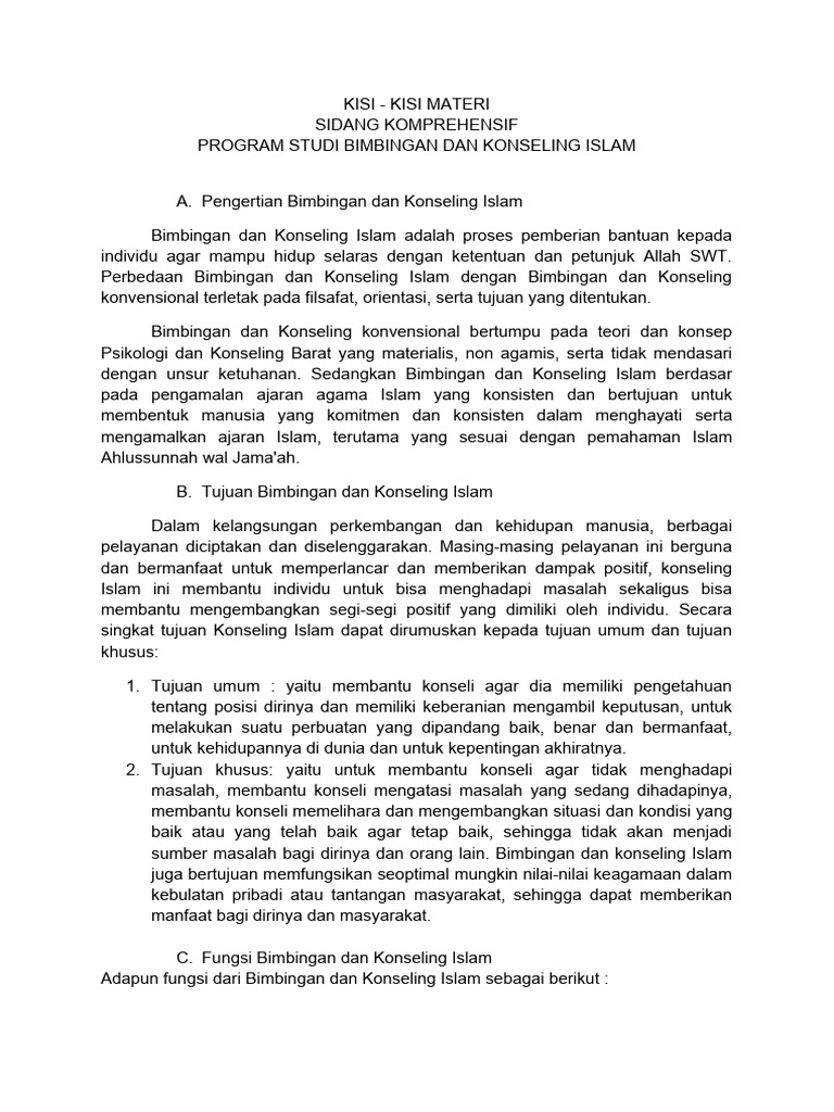 Kisi-Kisi Kompre Bki | PDF