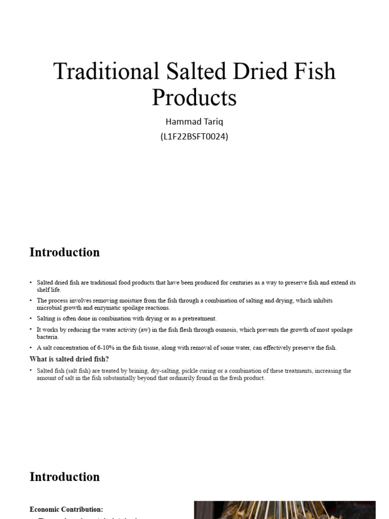 Traditional Salted Dried Fish Products | PDF | Food Industry | Food Science