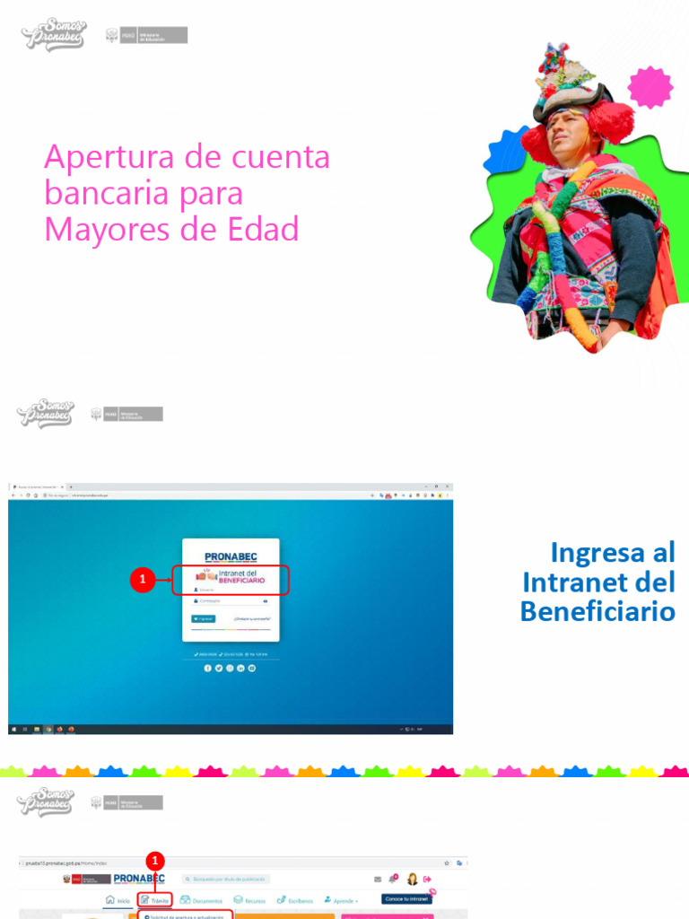 Paso A Paso Apertura de Cuenta Bancaria en Intranet MAYORES DE EDAD | PDF