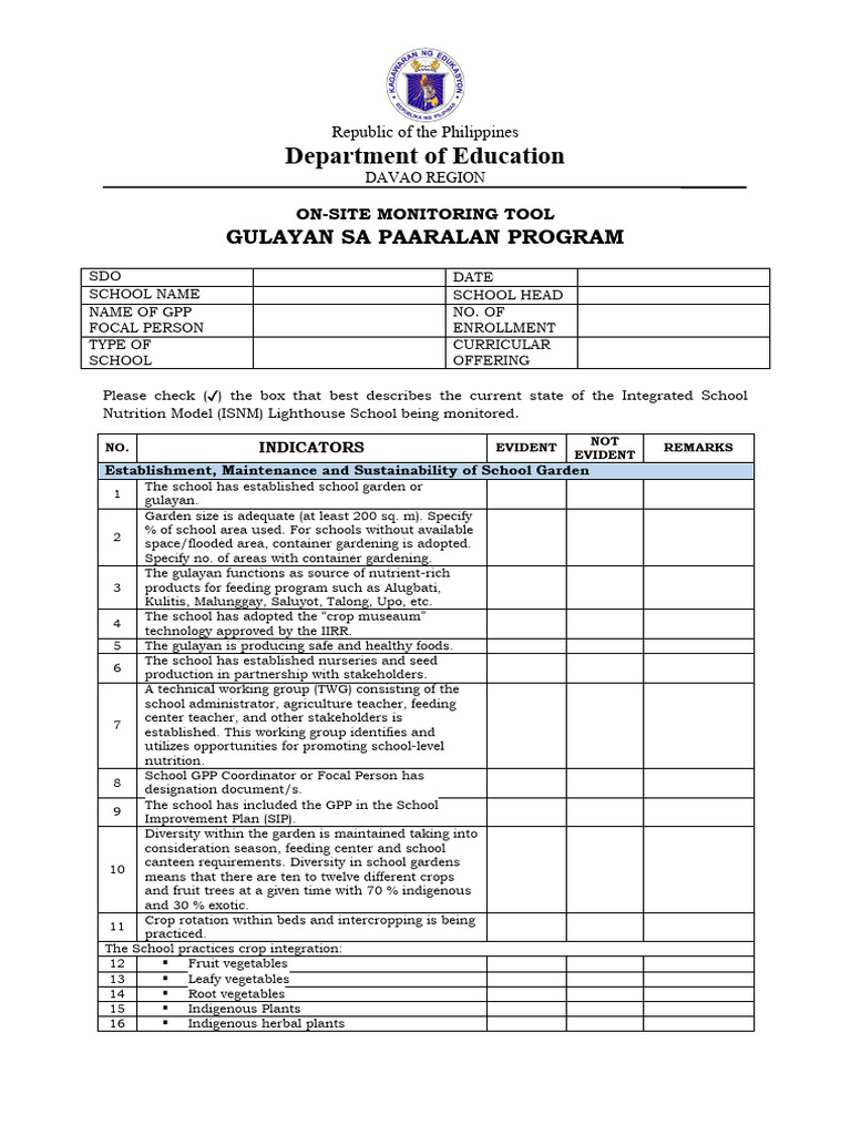 GPP Monitoring Tool 2023 | PDF | Organic Farming | Vegetables