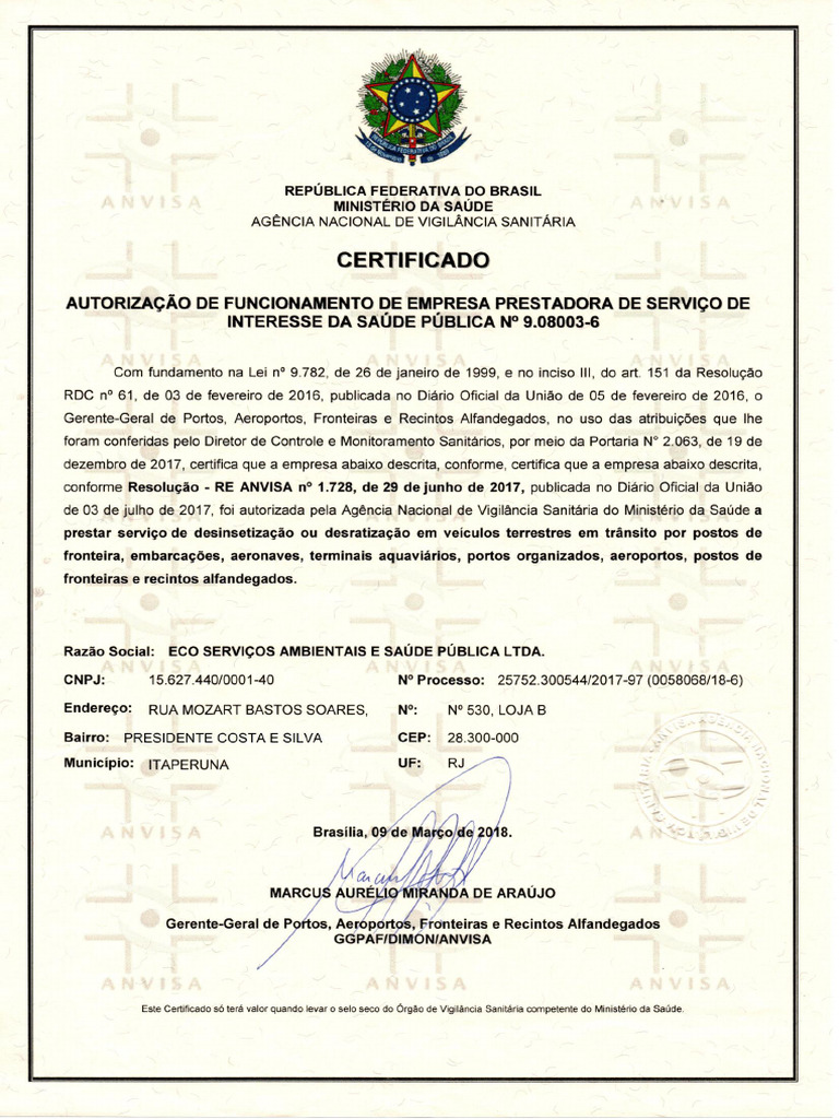 Anvisa Afe 9.08003-6 | PDF