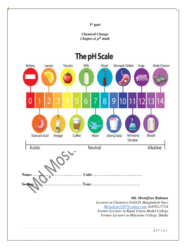 PH Math | PDF | Acid | Dissociation (Chemistry)