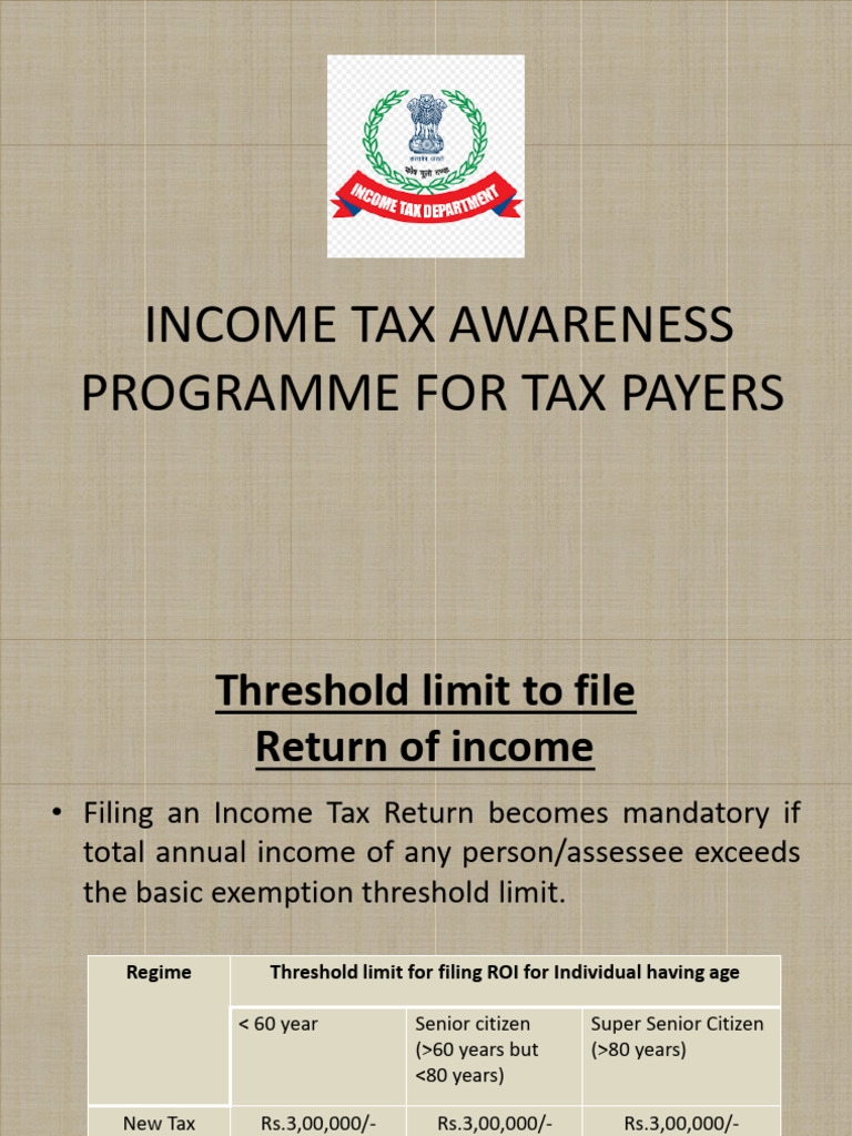 Final Tax Payers Awareness Programme | PDF | Tax Deduction | Taxes