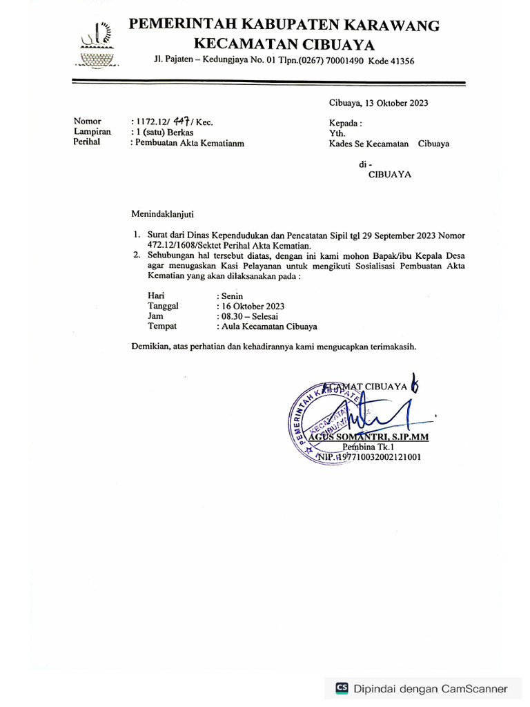 Pembuatan Akta Kematian Pdf