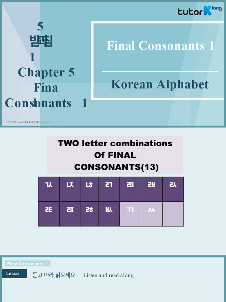 Final Consonant | PDF