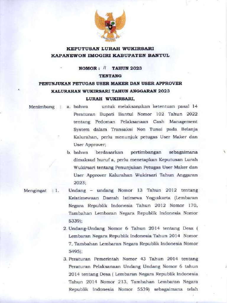 SK Penunjukan Petugas | PDF