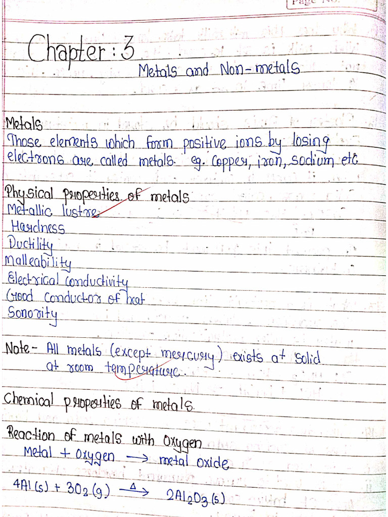 Class 10 Metal and Nonmetals | PDF