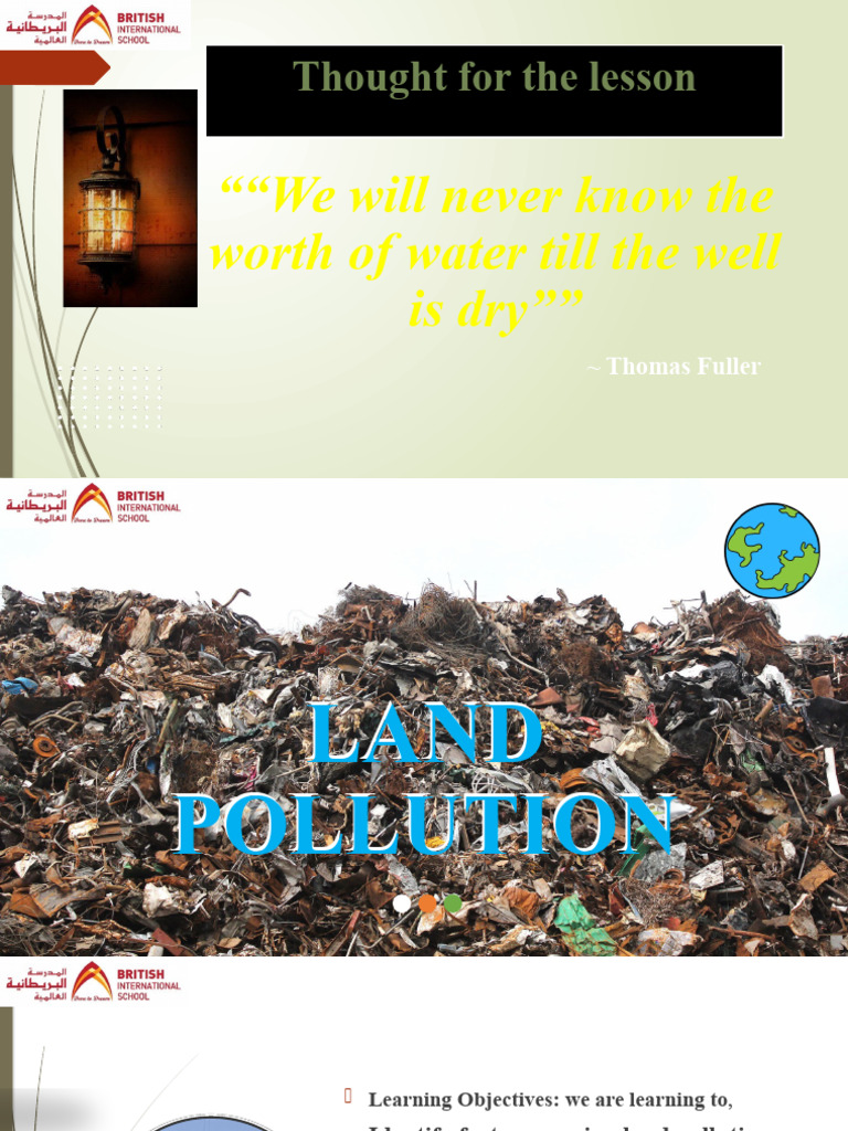 Lesson Land Pollution and 3 R | PDF | Waste Management | Natural ...