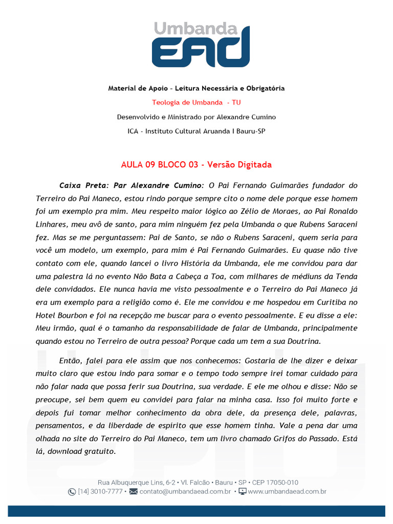 Aula 09 Bloco 03 | PDF