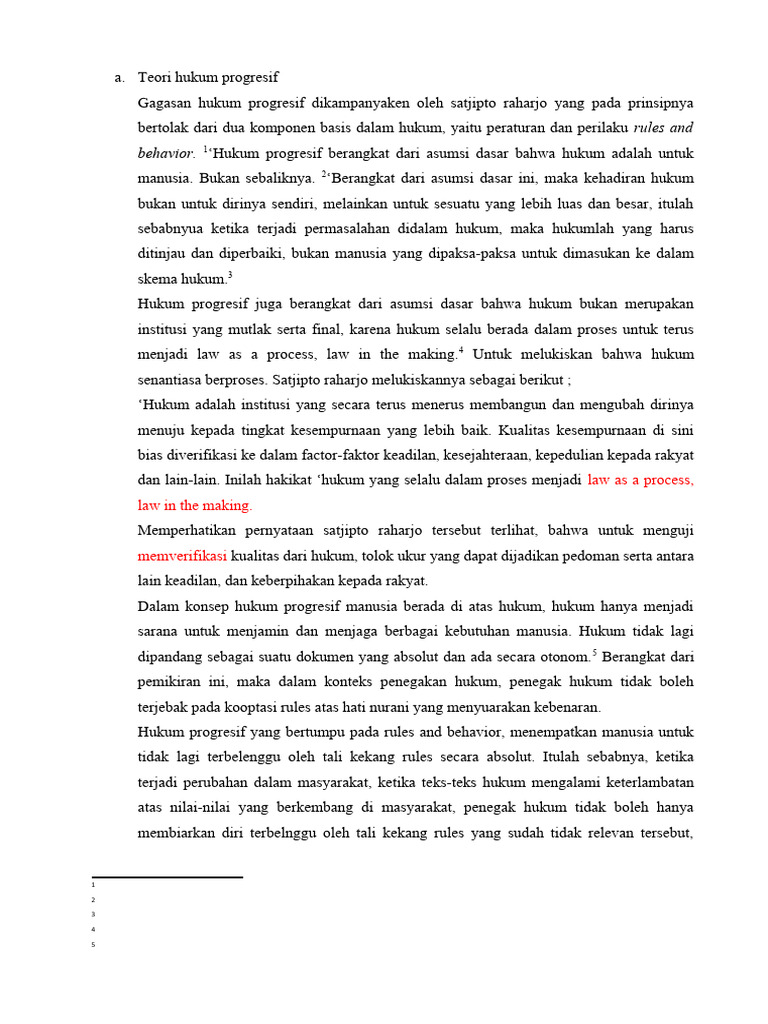 Hukum Progresif: Manusia di Atas Hukum | PDF