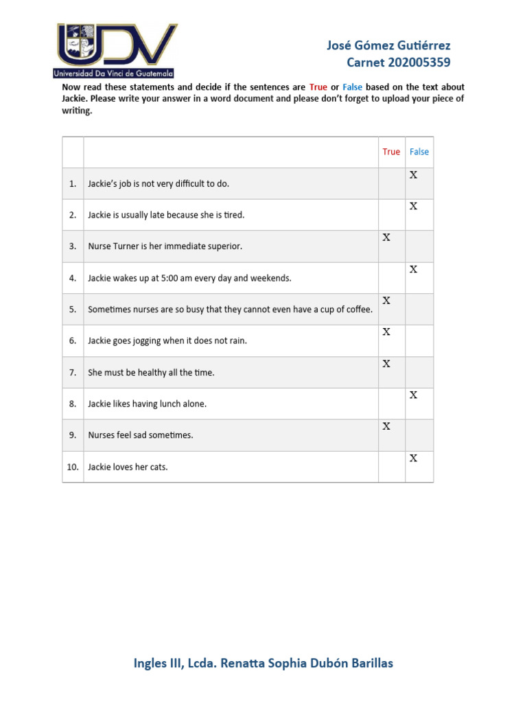 Rutina Diaria 2 - Actividad E | PDF