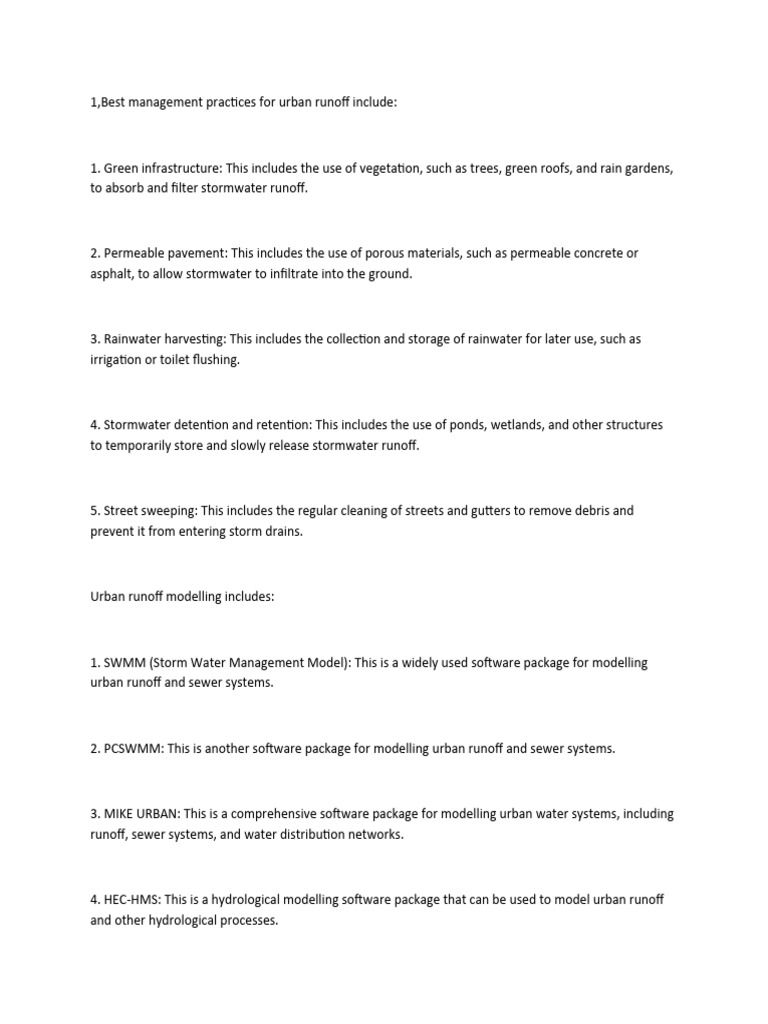 Urban Assignment | PDF | Stormwater | Surface Runoff