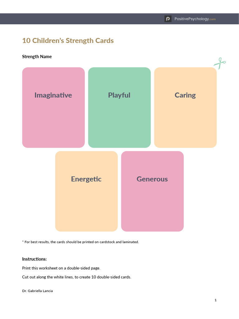 10-Childrens-Strength-Cards | PDF