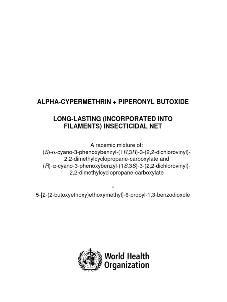 13.alpha-Cypermethrin PBO Incorporated LN Veeralin Specs Eval WHO Mar ...