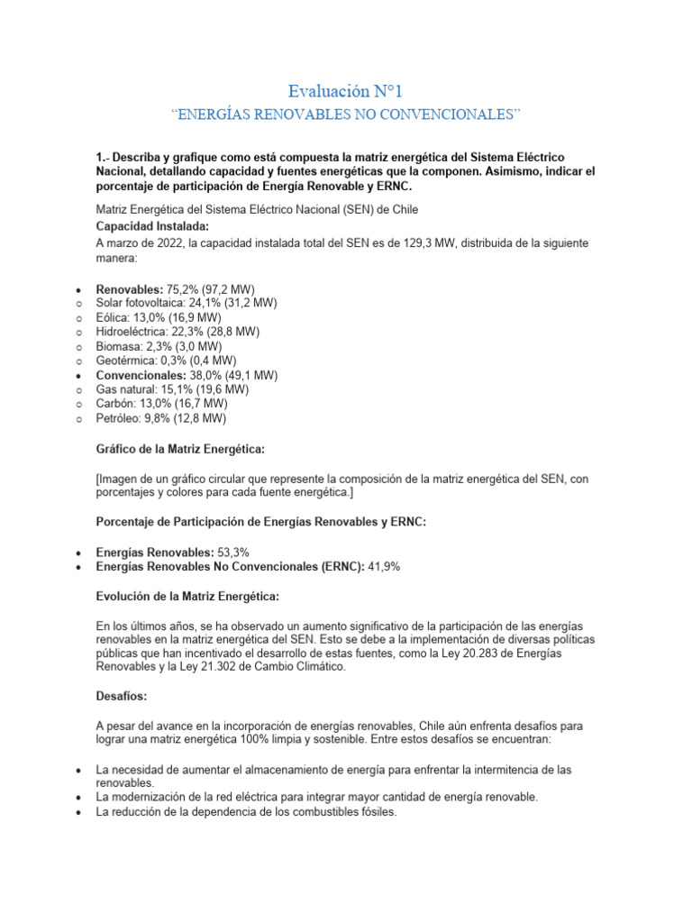 Evaluación N | PDF | Energía renovable | Energía solar