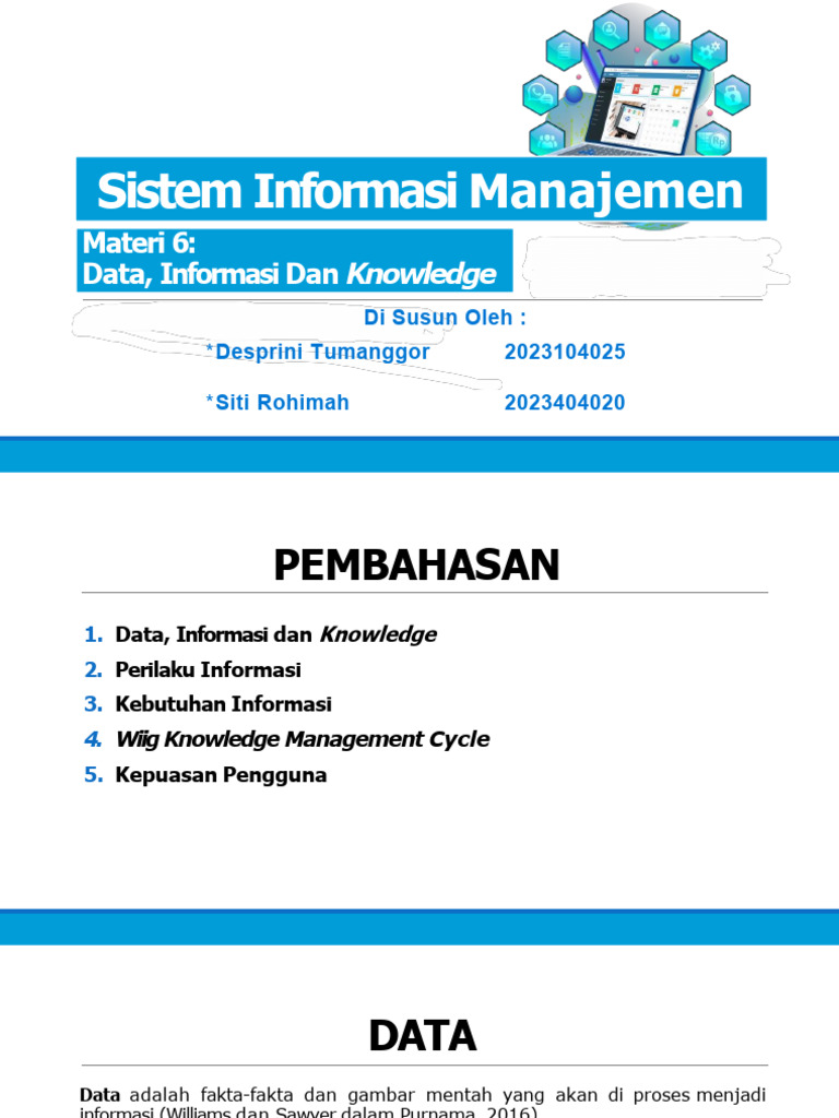 SIM Data, Informasi & Knowledge | PDF | Karier & Perkembangan