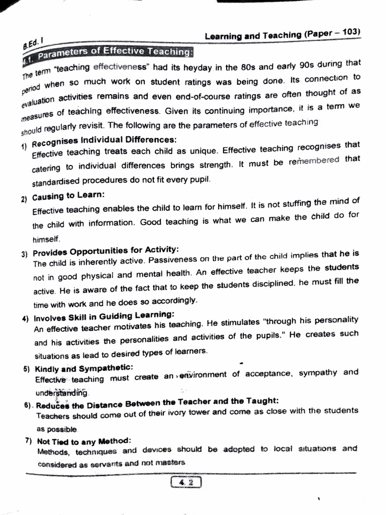 Teaching:: Effective | PDF | Teachers | Learning