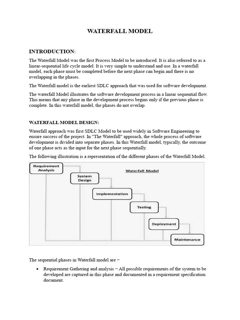WATERFALL MODEL | PDF | Software Development Process | Computer Security