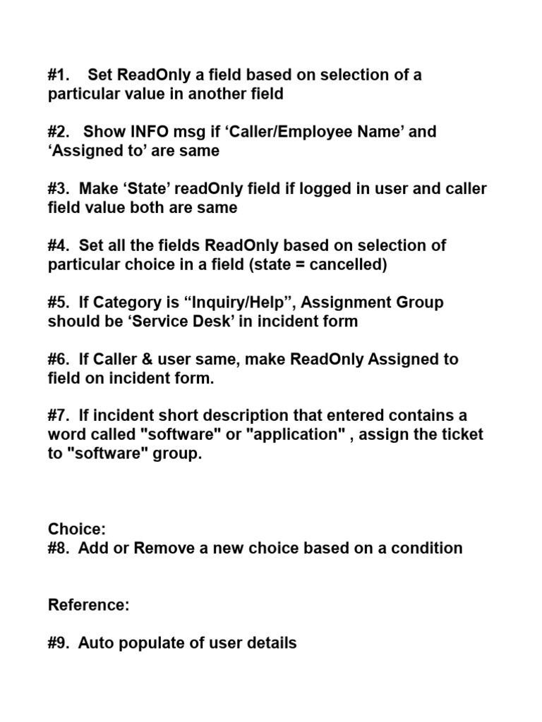 ServiceNow Incident Form Customizations | PDF | Callback (Computer Programming) | Information ...
