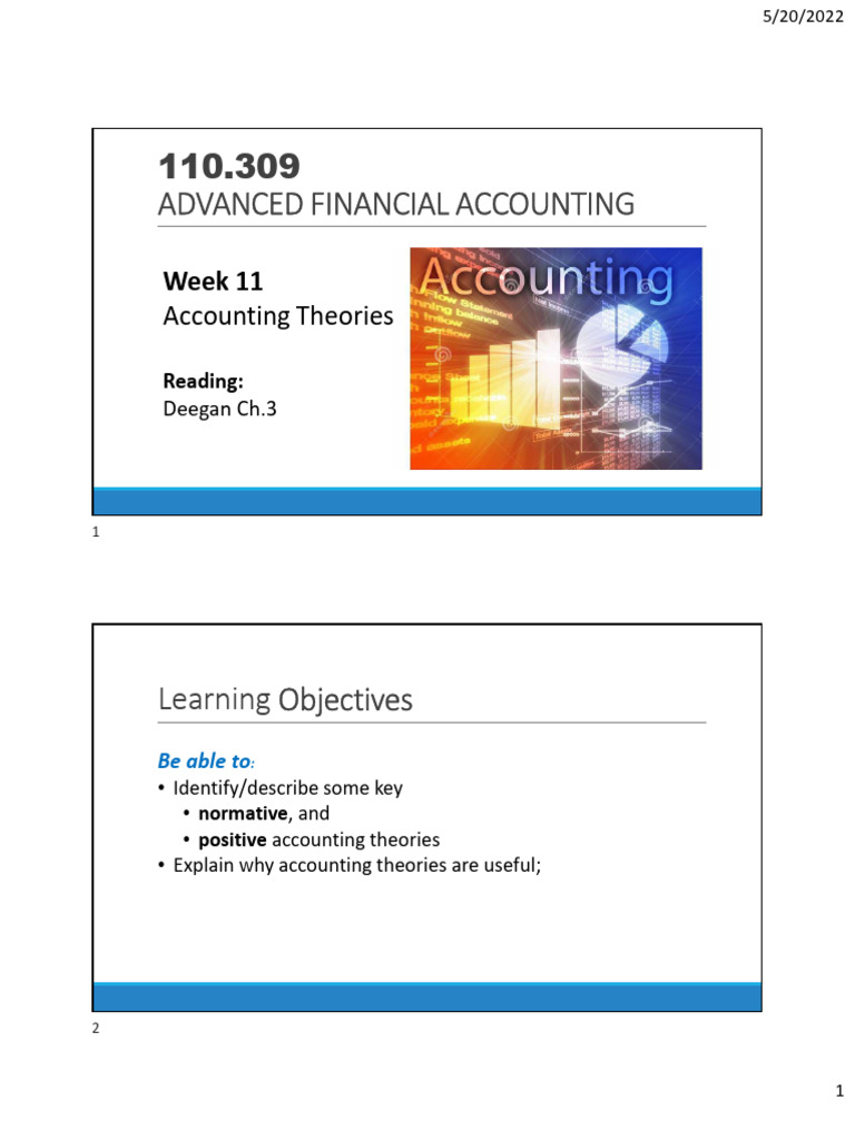 Week 11 - Accounting Theories - WS | PDF | Debt | Income