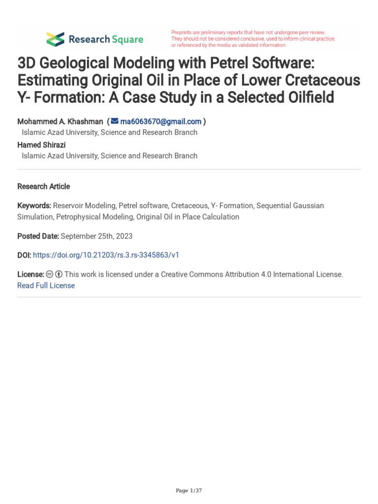 3D Geological Modeling With Petrel Software Estima | PDF | Petroleum ...