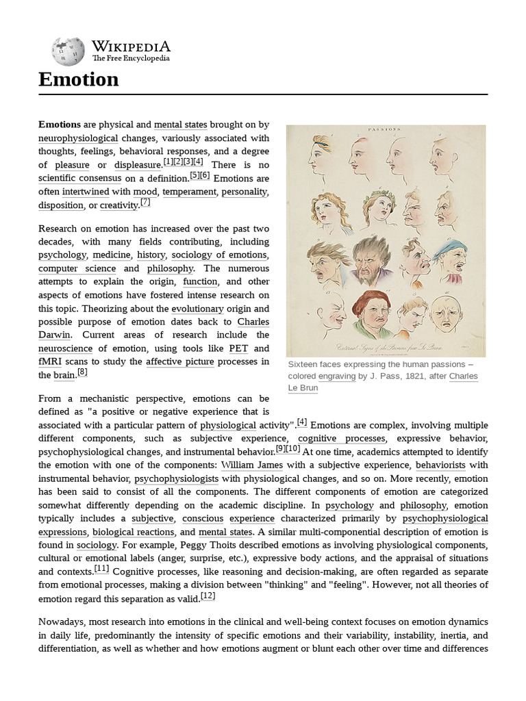 Emotion | PDF | Emotions | Affect (Psychology)