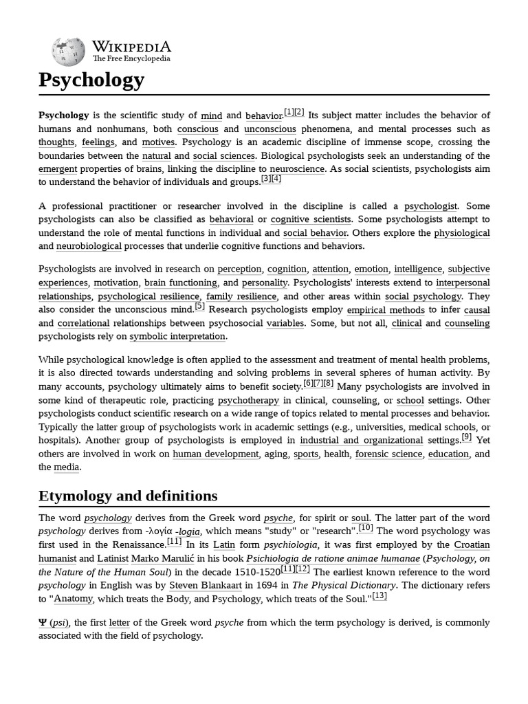 Psychology | PDF | Psychology | Behaviorism