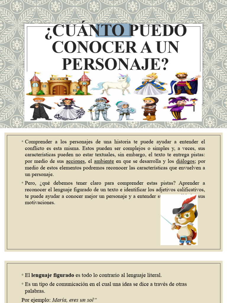 Comprendiendo Personajes en Fábulas | PDF