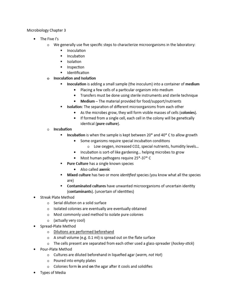 Microbiology Chapter 3 | PDF | Growth Medium | Bacteria