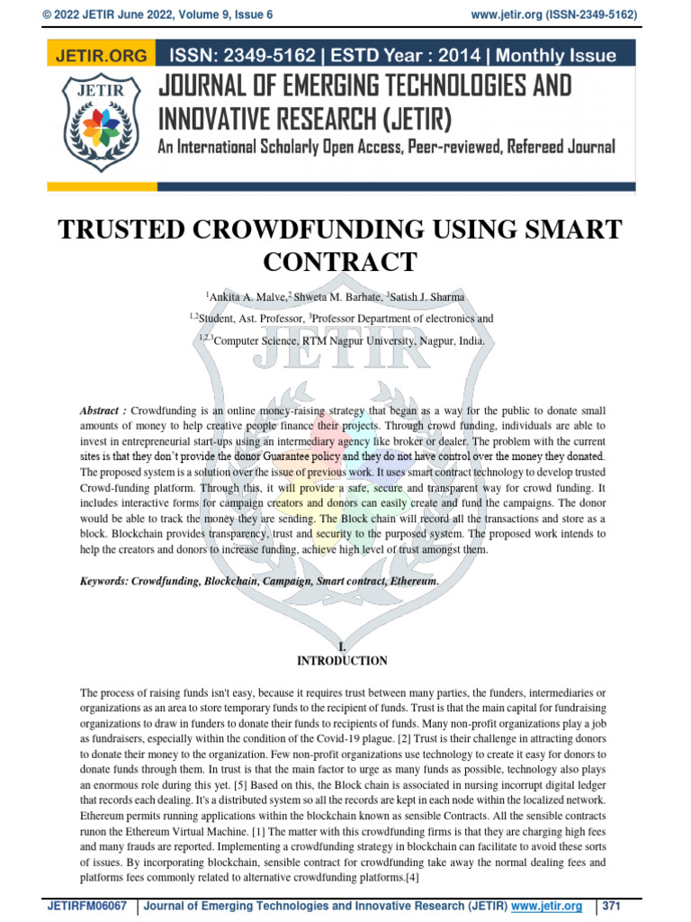 JETIRFM06067 | PDF | Cryptocurrency | Computing