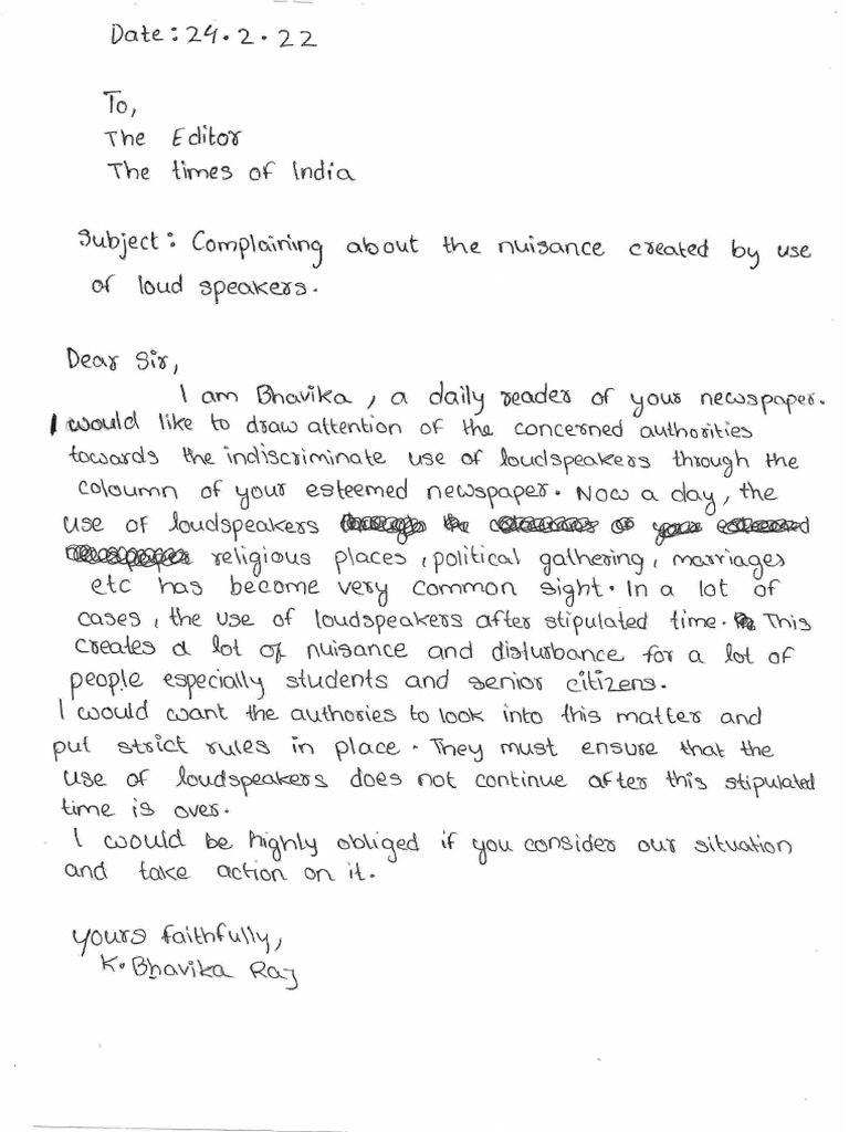 English Letter Writing | PDF