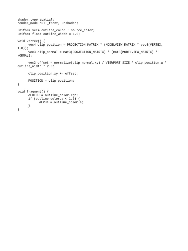 Shader Outlinr | PDF