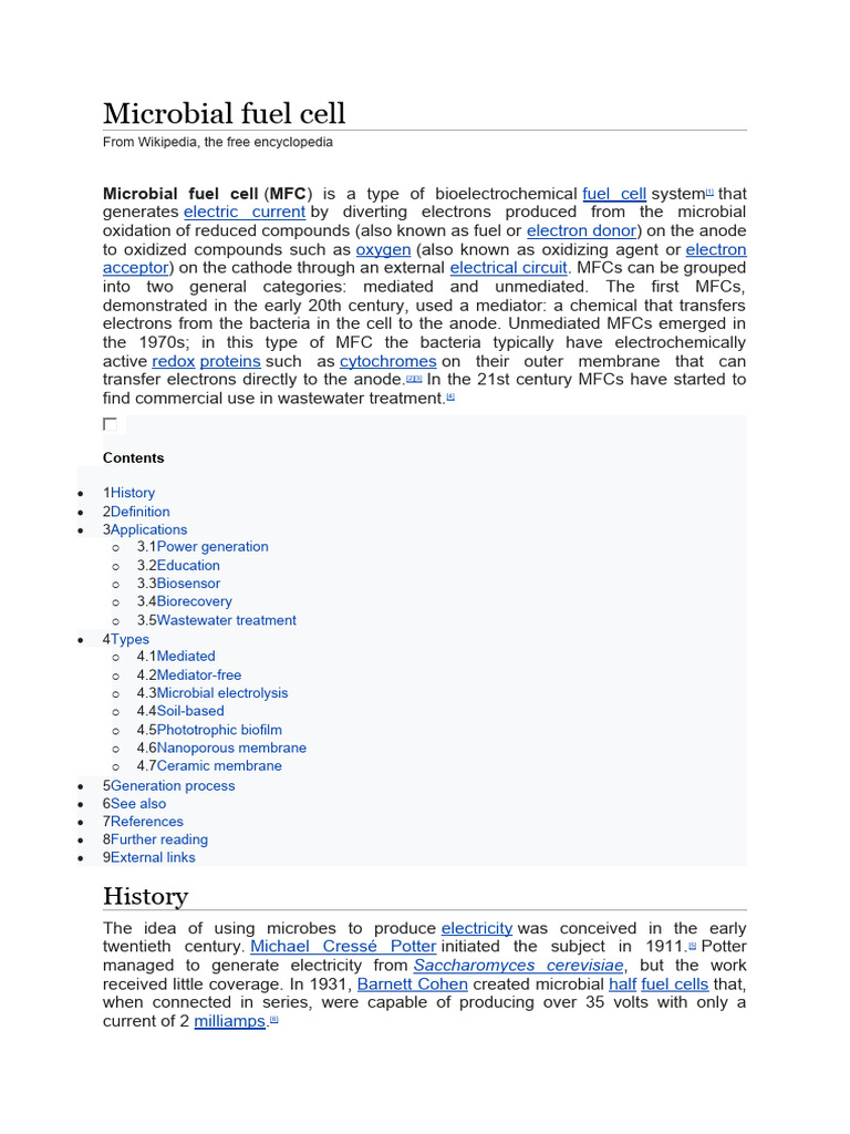 Kuliah 15 Microbial Fuel Cell | PDF | Electrochemistry | Physical Sciences