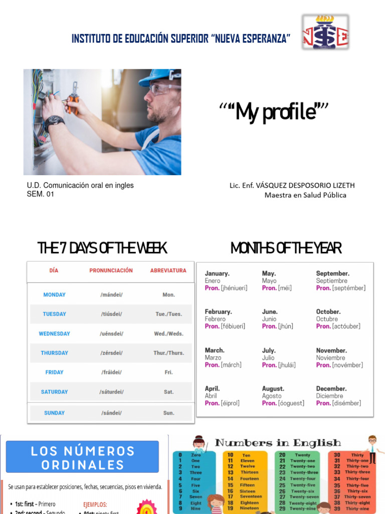 SESIÓN 1 - INGLES | PDF