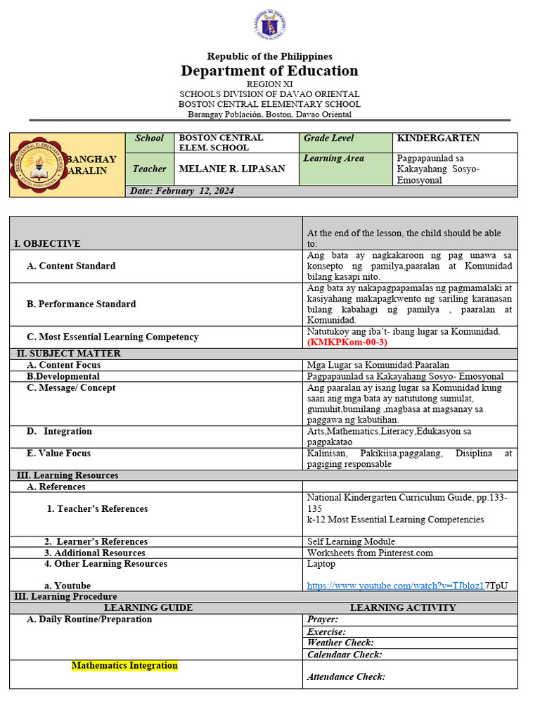 LP For 3RD QUARTER COT 2023-2024 Lanie | PDF