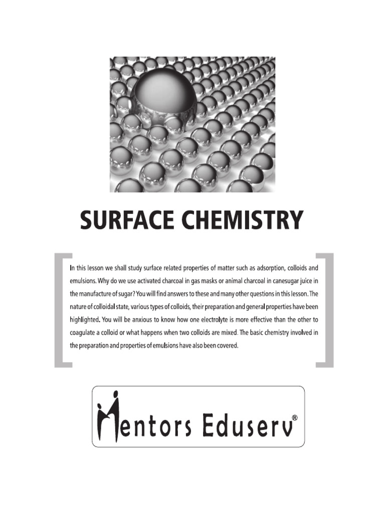 Surface Chemistry Engg Book | PDF