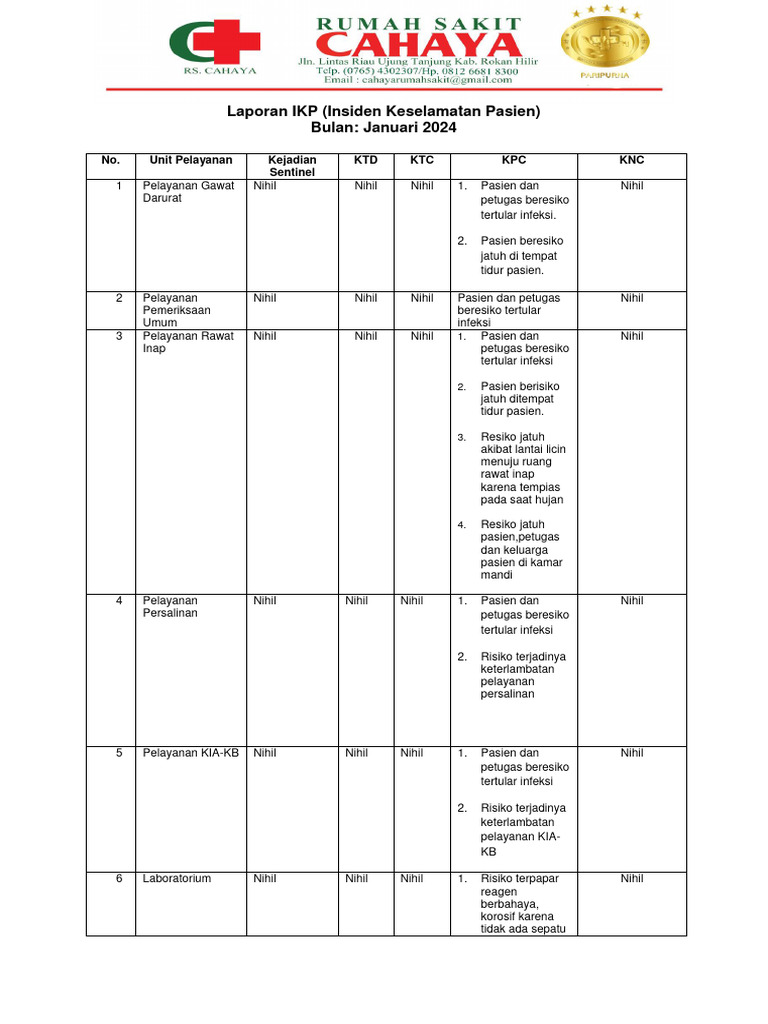 Laporan IKP Jan-Jun 2024 | PDF