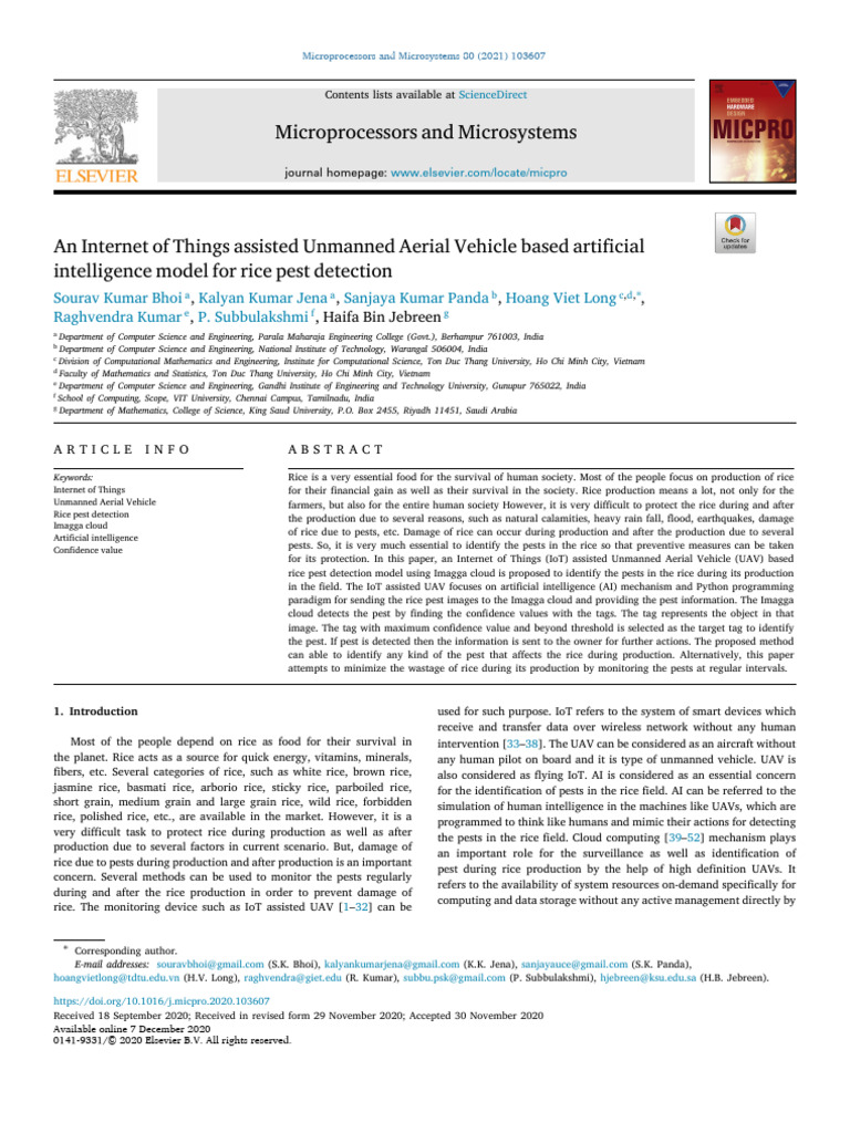 An Internet of Things Assisted Unmanned Aerial Vehicle Based Artificial ... An Internet of Things Assisted Unmanned Aerial Vehicle Based Artificial ...