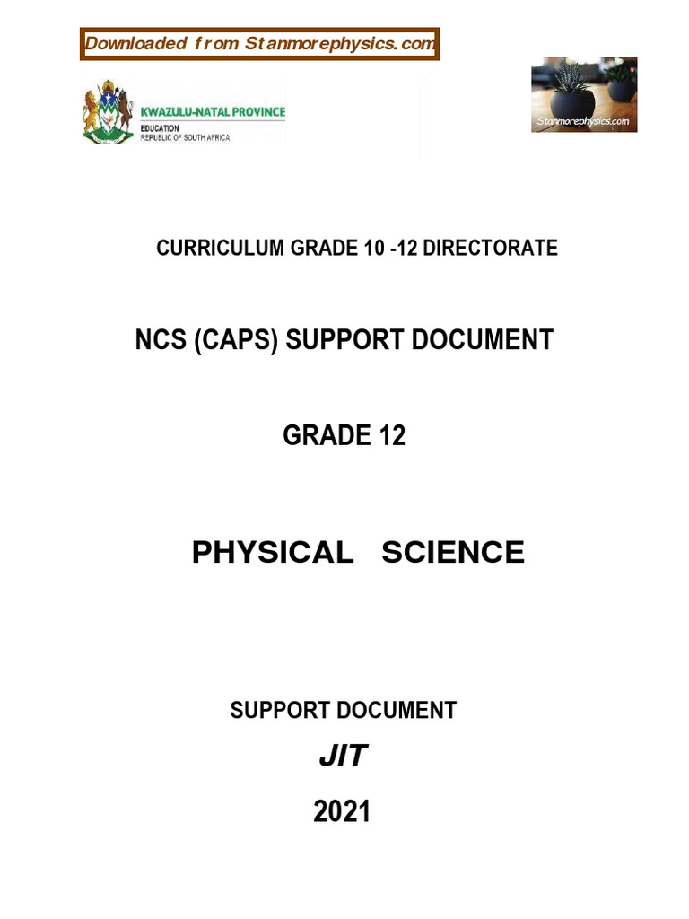 Physical Sciences Jit Document 2021no Solutions | PDF | Force | Acceleration