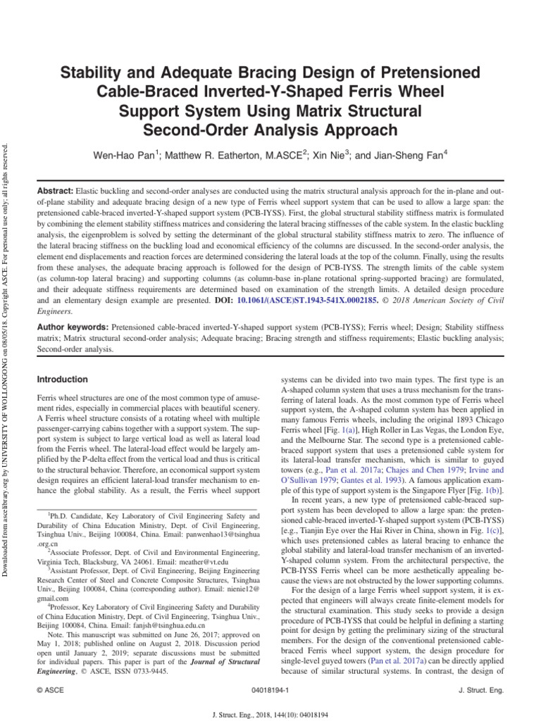 Pan 2018 | PDF | Structural Analysis | Matrix (Mathematics)