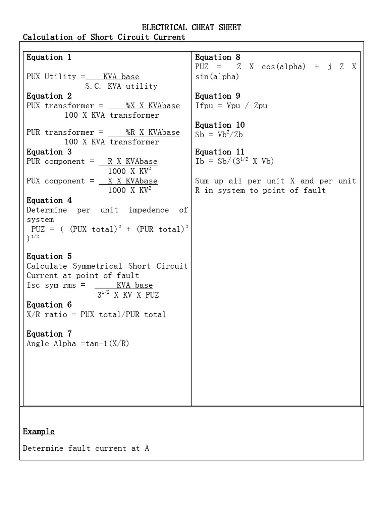13 Short Circuit Calculation | PDF | Physical Quantities | Electronics