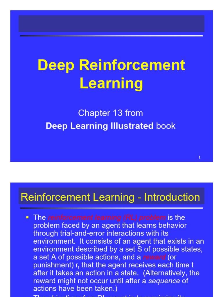 Unit 5d - Deep Reinforcement Learning | PDF | Learning | Artificial ...