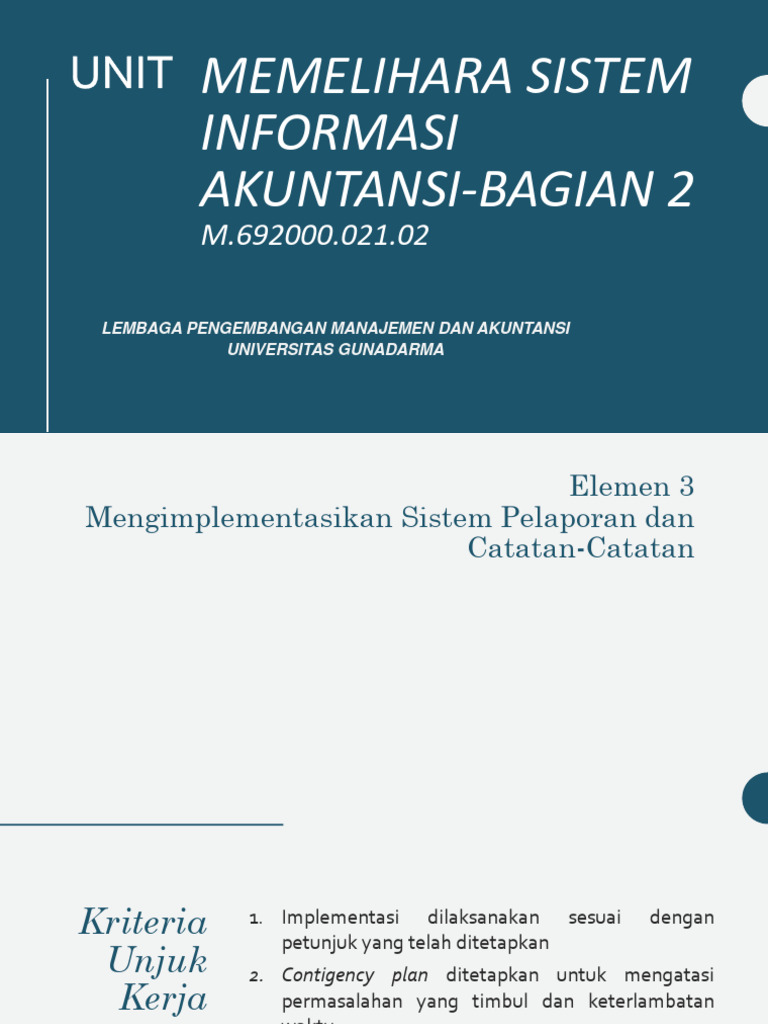 Sem7 - Tekn Akuntansi Ahli - Memelihara SIA-Bagian 2 | PDF | Komputer