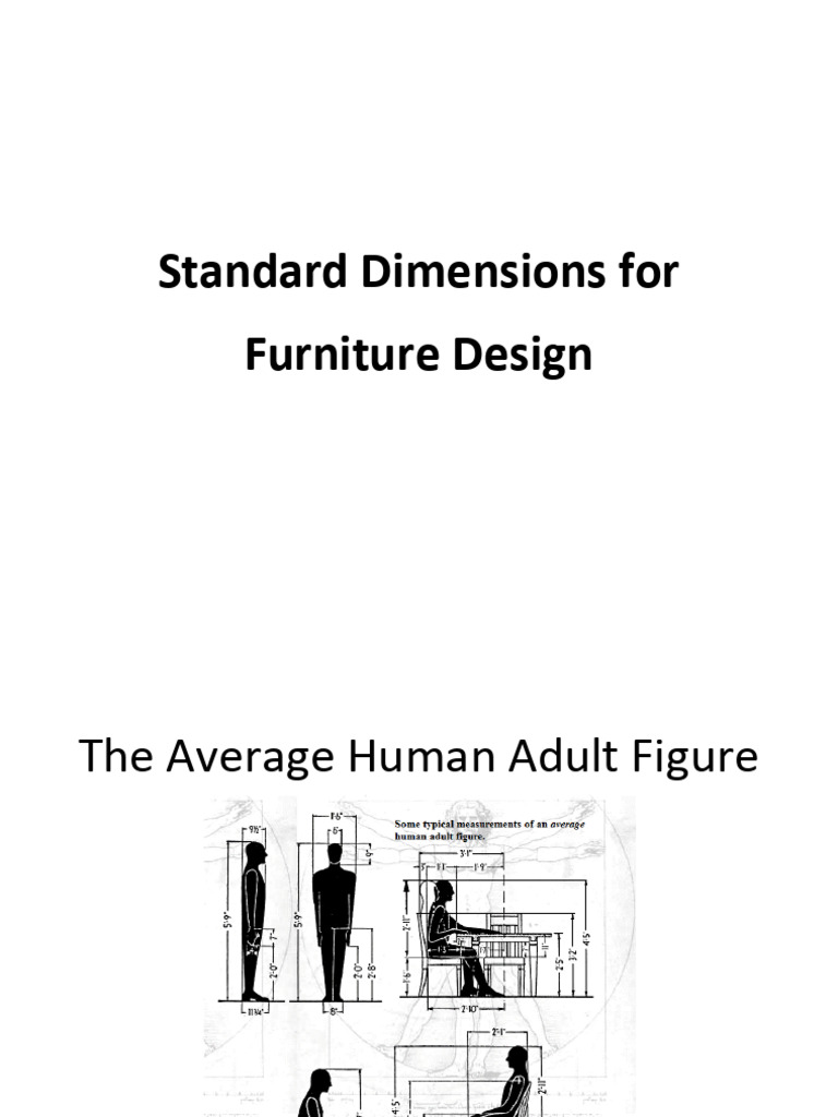 Standard Furniture Design Dimensions | PDF