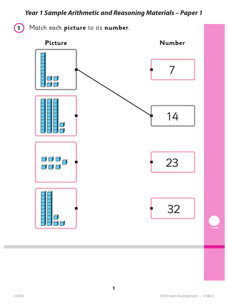 Year 1 Example Materials Mathematics Paper 1 | PDF | Mathematics | Science