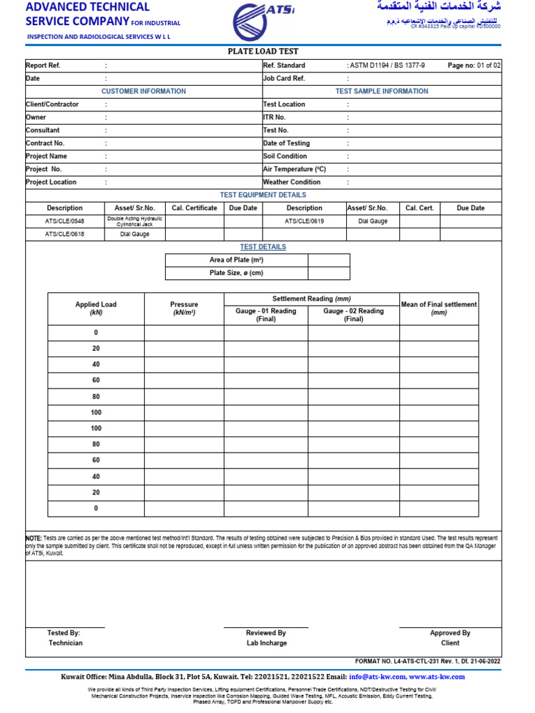 32951-001-Plate Load | PDF | Nondestructive Testing | Applied And ...