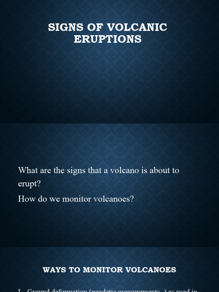 Volcanic Eruption Warning Signs | PDF | Volcano | Types Of Volcanic ...